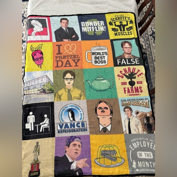 Just Funky | Bedding | The Office Fleece Throw 2 Squares From Iconic ...